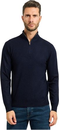 Yes-Zee YES Zee, Homme, Pulls, Bleu, Taille: 2XL Turtleneck Sweater