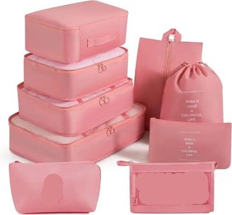 Generic 9-teiliges Set Reise-Organizer, Aufbewahrungstaschen, Koffer, Toilettenartikel, Schuhe, Kleidung, Ordentlicher Beutel, Packw&uuml;rfel, H&uuml;llen, Zubeh&ouml;r(9PC