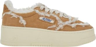 Autry Femme, Chaussures, Beige, Taille: 39 EU Medalist Low Baskets
