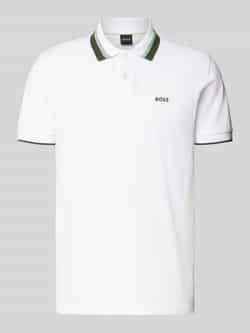 HUGO BOSS Regular Fit Poloshirt mit Label-Print Modell Paddy
