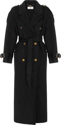 Elisabetta Franchi Manteau Long - Noir