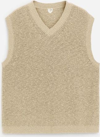 Arket Pullunder Aus Baumwolle Und Leinen -Beige