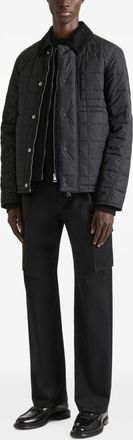Givenchy Quilted with Corduroy Collar Jacket - Black