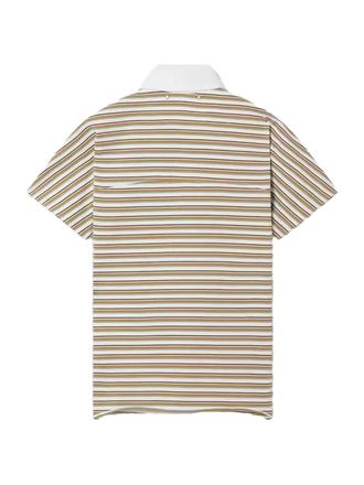 Golden Goose Striped Cotton Polo Shirt - Beige