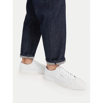 Calvin Klein Sneakers aus Stoff Calvin Klein Vulc Laceup Cv HM0HM02121 Wei&szlig;