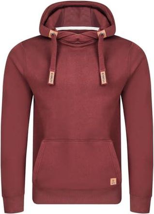 Riverso Riverso RIVniklas Pull à Capuche pour Homme avec Capuche et Poche Kangourou, col croisé régulier, uni, Coton, Gris, Marron, Vert, Rouge, Bleu, Noir, S