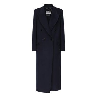 Max Mara Doppelreihiger Mantel mit Taschen - - Coats - Damen - Blau - S