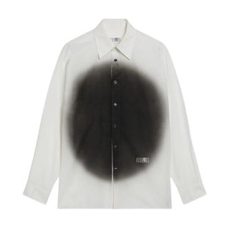 Maison Margiela Spray Print Shirt - - Shirts - Herren - Wei&szlig; - XL