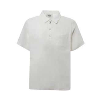 Alpha Studio Leinen-Polohemd - - Tops - Herren - Wei&szlig; - 2XL