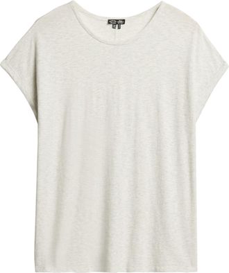 Superdry Damen Locker geschnittenes Studios T-Shirt Starlight Grau Meliert 42