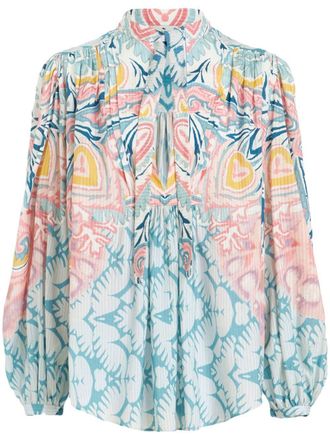 Etro Bluse mit Print - Blau