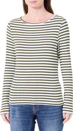 Ichi Damen IHCELLA LS T-Shirt, 900000477/CLOUD/RIFLE Green, Large