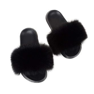 ORANDESIGNE Hausschuhe Damen Casual Slipper Open Toe Sandalen Strandschuhe Flip Flops Zuhause Komfort Sandalen C Schwarz 40/41 EU