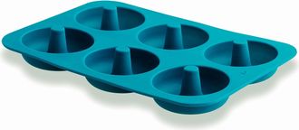 Lacor 68760 - Platin-Gebäckformen, Donuts-Form, Platin-Silikonform, Antihaft, Flexibel, BPA-frei, Mikrowellenfest, 6 Kavitäten 0.07 L x 6
