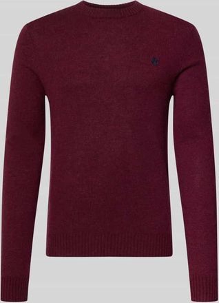 Mc Neal Slim Fit Strickpullover aus reiner Wolle mit Label-Stitching