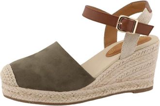 Tom Tailor Tom Tailor Damen 7490730001 Keilsandale, ltkhaki, 38 EU