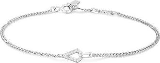 Ania Haie Sunshine Chaser Bracelet g&eacute;om&eacute;trique en argent sterling 925 serti de 14 zircones cubiques Longueur : 16,5 cm + 2 cm dextension, emballage cadeau inclu