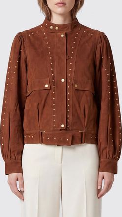 Farm Rio Bikerjacke aus Wildleder mit Nieten und verstellbarem G&uuml;rtel