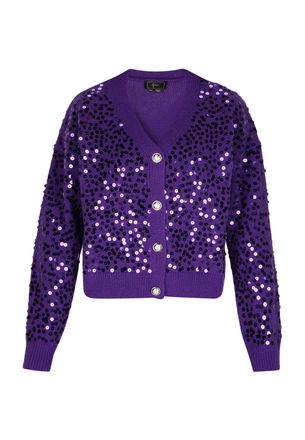 Faina Strickjacke Damen Pflaume