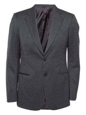 Armani blazer en laine à fines rayures - Gris