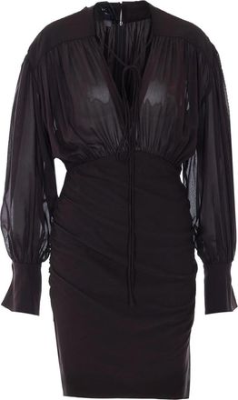 Pinko Robe Au Genou - Marron