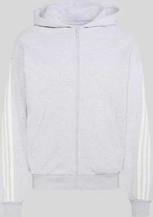 adidas Relaxed Fit Sweatjacke aus reiner Baumwolle mit Kapuze