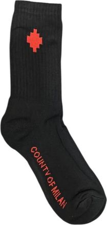 Marcelo Burlon unisex, Sous-v&ecirc;tements, Noir, Taille: ONE Size Chaussettes Stretch