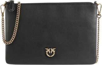 Pinko Pinko, Femme, Sacs, Noir, Taille: ONE Size Flat Love Bag Simply