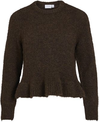 Vila Vibows L/S Flounce Knit Pullover- Noos