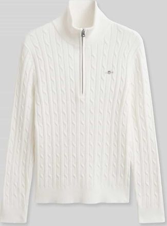 GANT Regular Fit Troyer aus reiner Baumwolle mit Logo-Stitching