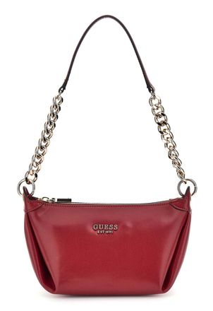 Guess Eco Evaine Top Zip Shoulder Bag Red