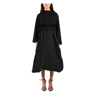 Meimeij Robe longue combin&eacute;e - Femme - Robes - Noir - Taille: 40 FR