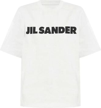 Jil Sander Femme, Tops, Gris, Taille: 40 FR Logo T-Shirt