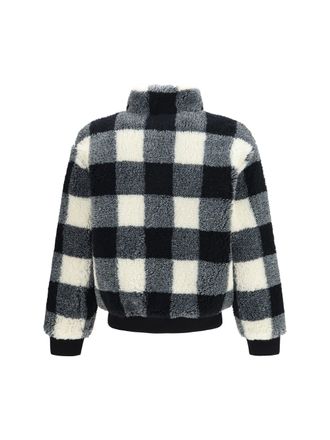 Givenchy Mens Teddy Jacket Wool-Blend Black-White Polyester Black/white