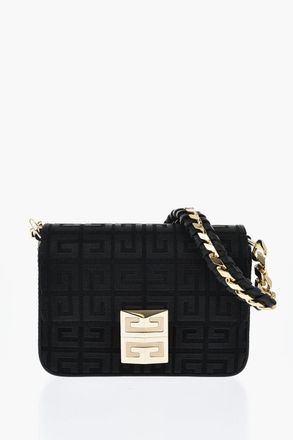 Givenchy Mini Cotton Bag with All-Over Monogram and Gold-Effect Chain Givenchy