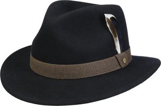 Stetson Traveller Wollhut Herren Sommer Winter Packable dunkelblau M (56-57 cm)