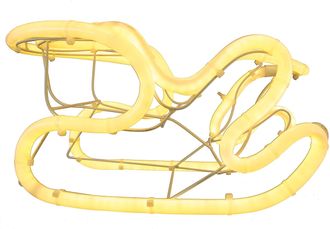 Best Season SA113, LED Schlitten, Neonflex, Rund, WW ca 45 cm, Plastik, Weiß, 20.0 x 60.0 x 25.0 cm