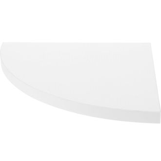 BESPORTBLE Wandregal ohne Bohren Eckregal Schwebend Dreieckig Wei&szlig; 22X22cm mit Montagezubeh&ouml;r zur Platzsparenden Aufbewahrung und Wanddekoration f&uuml;r K&uuml;che Bad B&uuml;