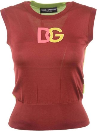 Dolce & Gabbana Femme, Pulls, Multicolore, Taille: 38 FR Pull sans Manches