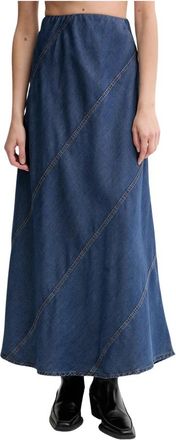 Munthe Femme, Jupes, Bleu, Taille: 36 FR Jupe longue