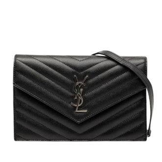 Saint Laurent Wallet on Chain Pre-owned - Femme - Pre-owned - Noir - Taille: ONE Size