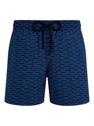 Vilebrequin Fish Net Badeshorts - Blau