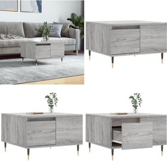 vidaXL Couchtisch Grau Sonoma 55x55x36,5 cm Holzwerkstoff - Couchtisch - Wohnzimmerstil - Grau - Holzmöbel - Holzwerkstoff - Home & Living