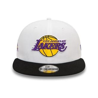 New Era 9FIFTY Casquette Snapback LA Lakers White Crown Patch Noir, multicolore, S/M