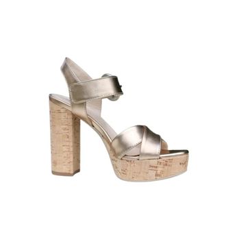 Nero Giardini Irideszierende Leder-High-Heel-Sandalen - - Shoes - Damen - Grau - 39 EU