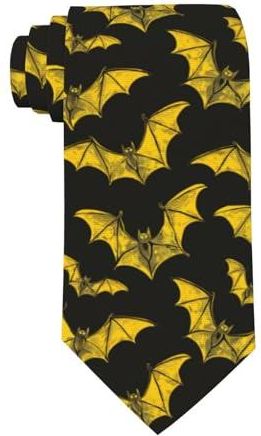 Generic Couleurs Des Chauves-Souris Jaunes Cravate Décontractée Cravate Homme Élégante Cravatte Pour Célébrations Événements Entreprise
