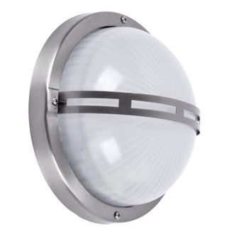 Brilliant Philipp Au&szlig;enwand und Deckenleuchte, 1x E27 maximal 53W, Metall/Glas, edelstahl 96109/82