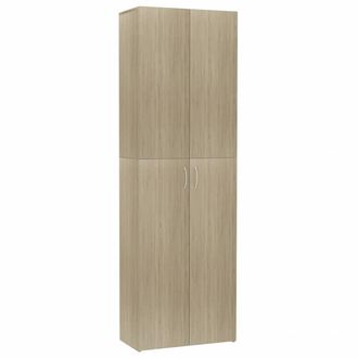 Generic vidaXL B&uuml;roschrank Aktenschrank Mehrzweckschrank Schrank Aufbewahrungsschrank Holzschrank B&uuml;ro Sonoma-Eiche 60x32x190cm Holzwerkstoff