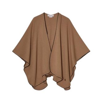 Busnel Femme, Vestes, Brun, Taille: ONE Size Mio Piped Poncho