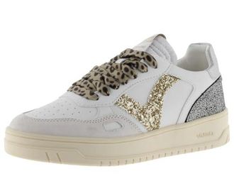 Victoria Basket Basse Se&uacute;l Effet Cuir & Pi&egrave;ces M&eacute;tallis&eacute;es & Lacets Imprim&eacute; Animal 1257133 pour Femme Hielo 38